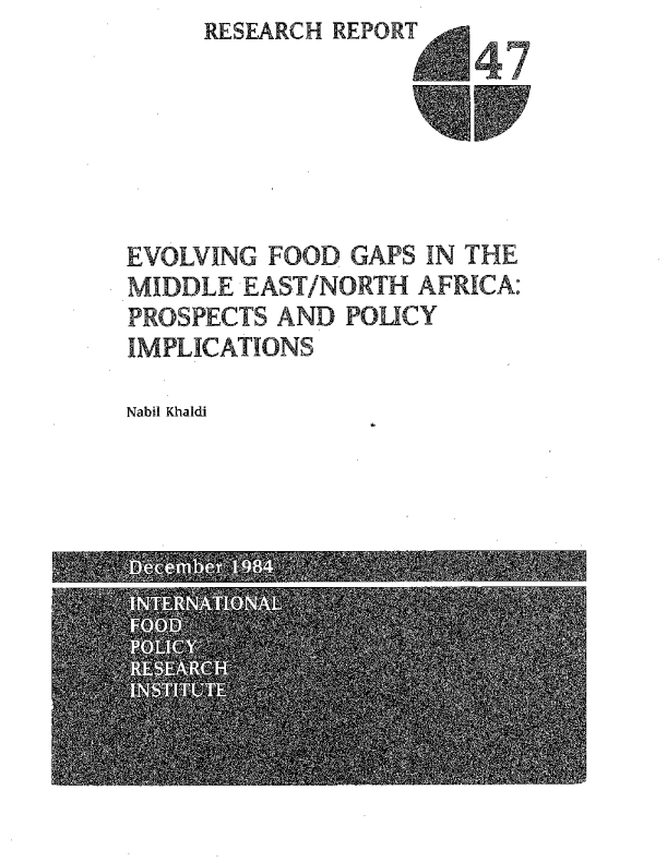 Evolving Food Gaps In The Middle East North Africa