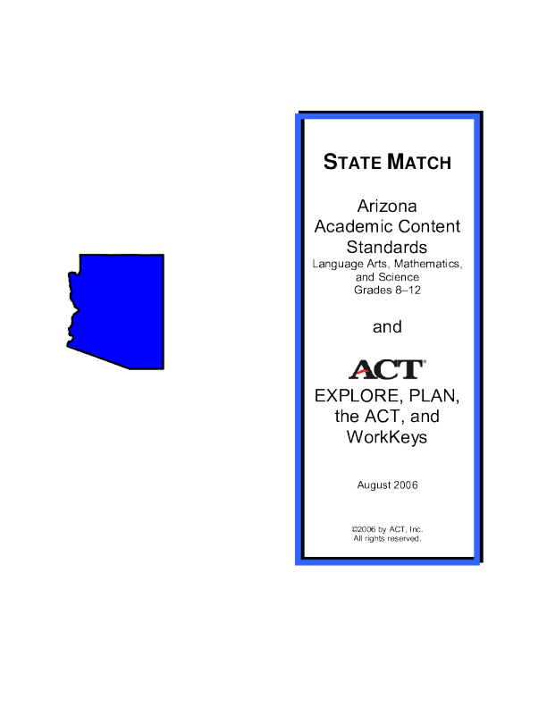 Arizona State Match - Content Standards