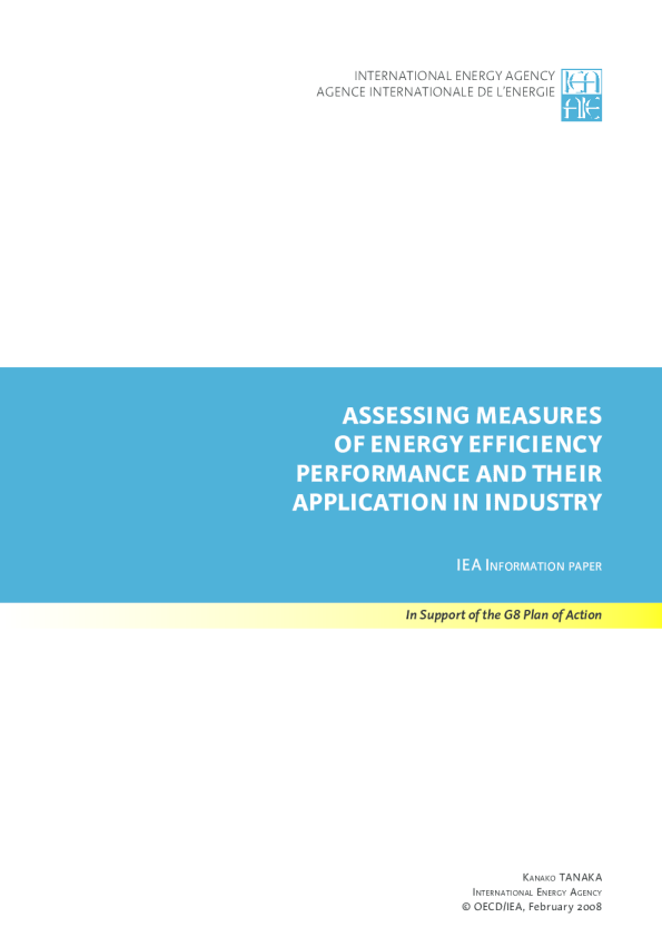 Assessing Measures of Energy Efficiency Performance & Their Application in Industry