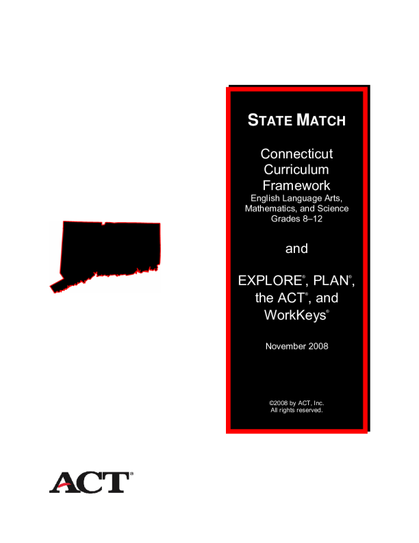 Connecticut State Match - Curriculum Framework