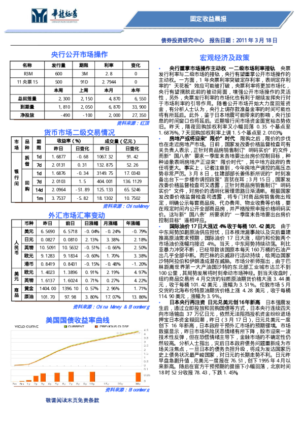 华龙证券固定收益晨报