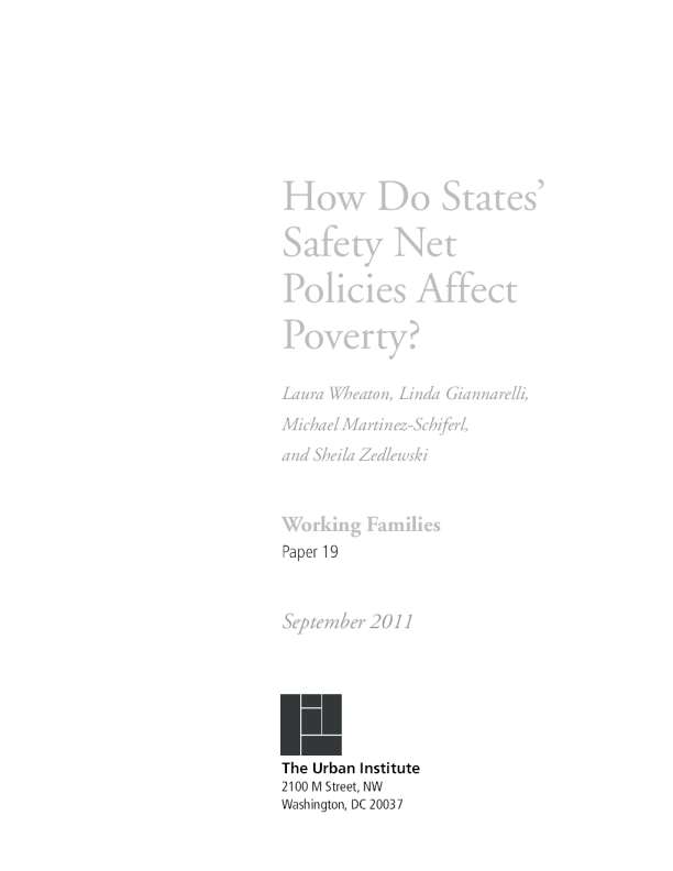 How Do States' Safety Net Policies Affect Poverty?