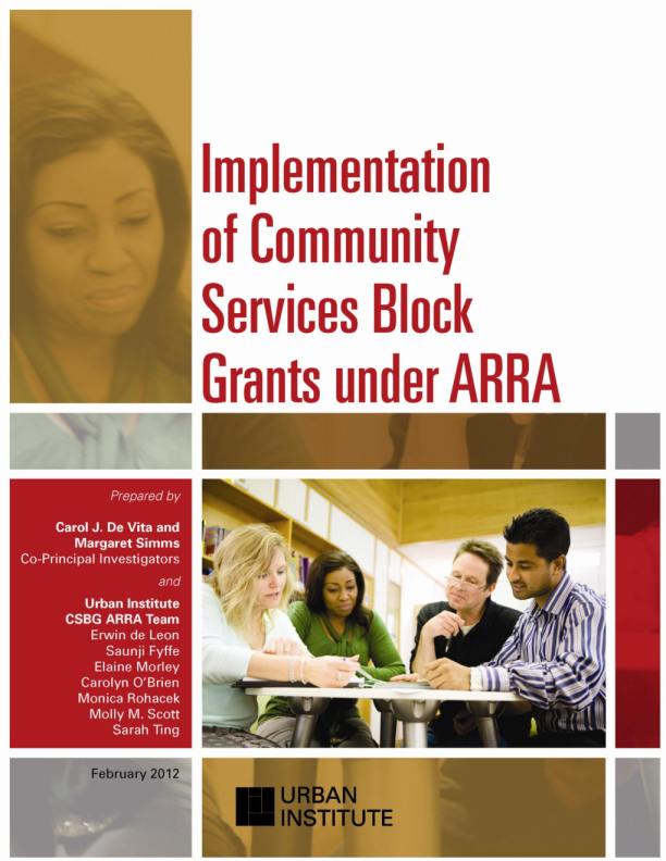 Implementation of Community Services Block Grants under ARRA