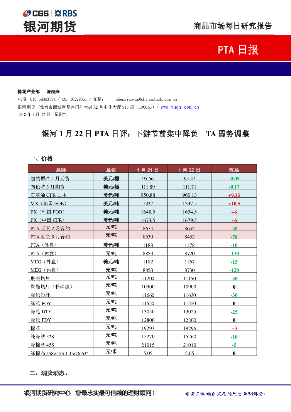 PTA日评：下游节前集中降负,TA弱势调整