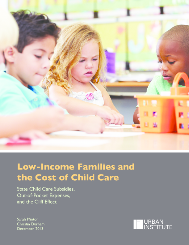 Low-Income Families and the Cost of Child Care: State Child Care ...