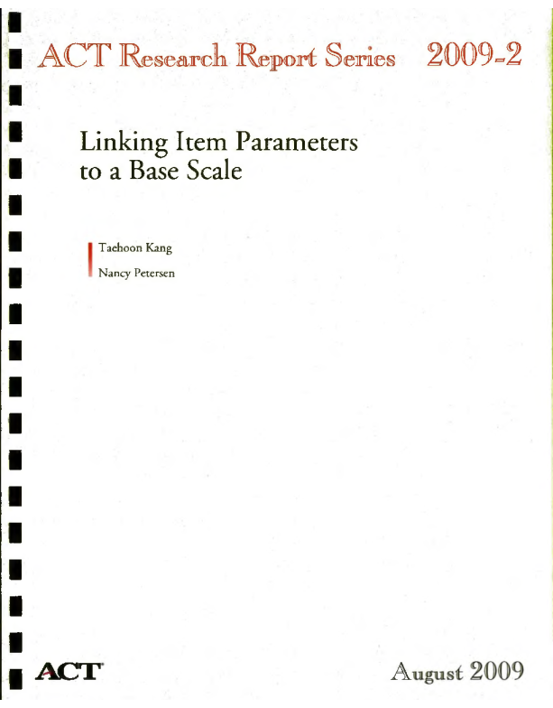 Linking Item Parameters to a Base Scale