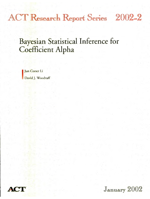 Bayesian Statistical Inference for Coefficient Alpha