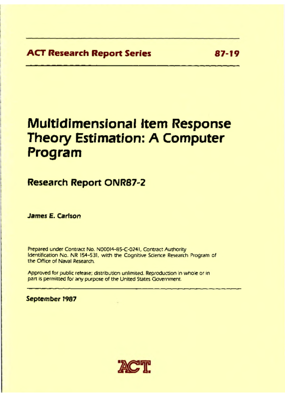 Multidimensional Item Response Theory Estimation: A Computer Program