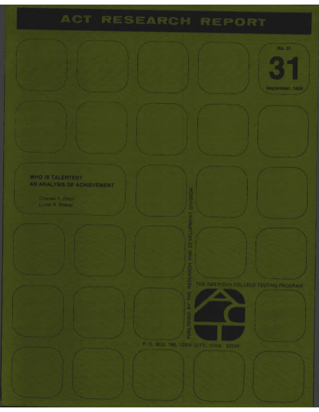 Who Is Talented? An Analysis of Achievement