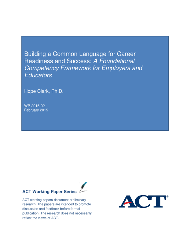 Building a Common Language for Career Readiness & Success