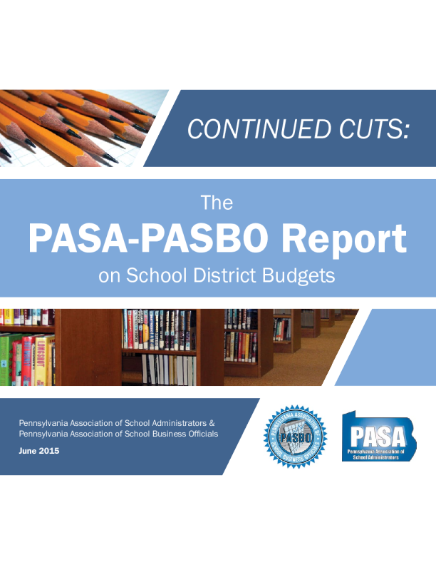 Continued Cuts: The PASA-PASBO Report on School District Budgets