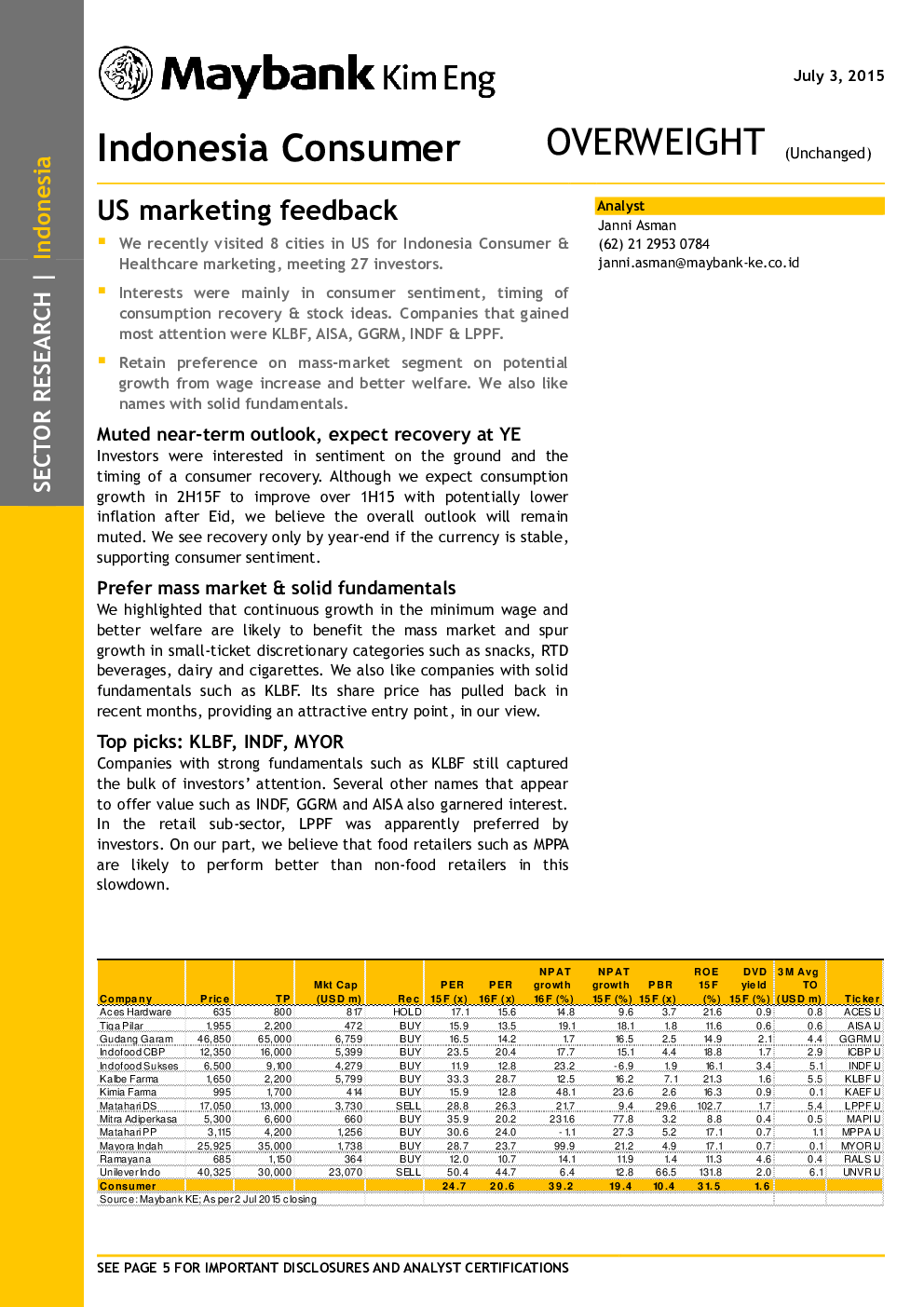 印尼消费者：美国市场营销feedba