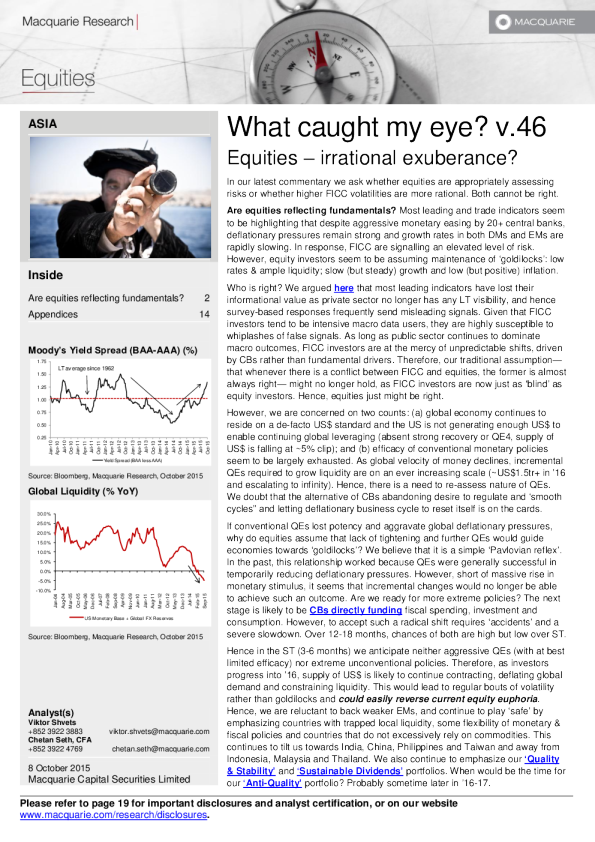 What caught my eye? v.46 Equities – irrational exuberance?