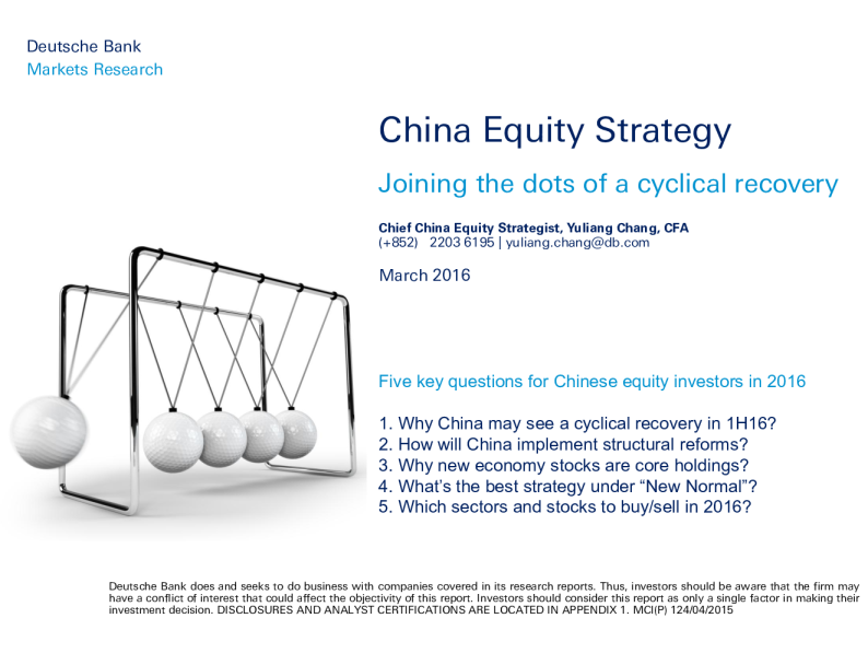 Joining the dots of a cyclical recovery