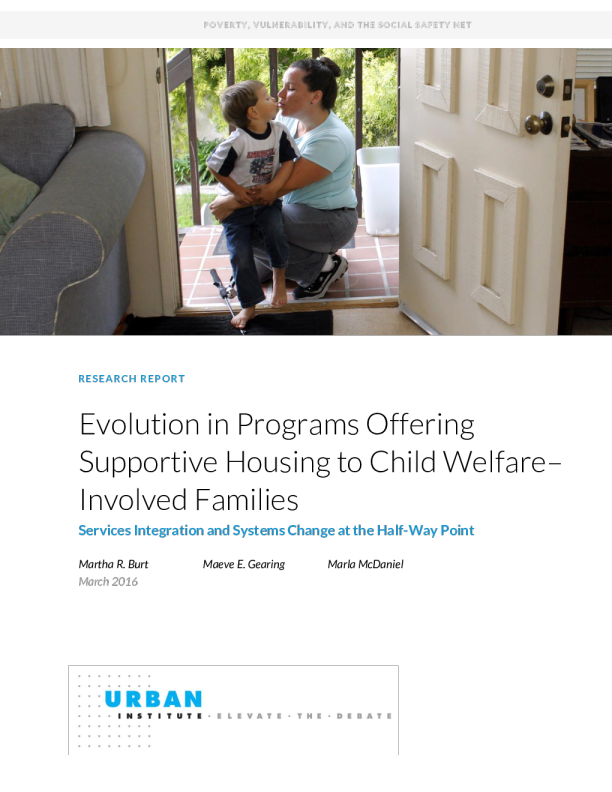 Evolution in Programs Offering Supportive Housing to Child Welfare ...