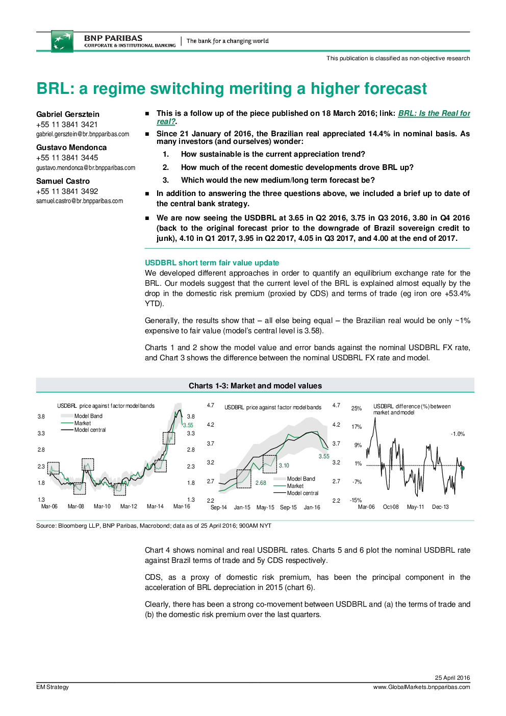 BRL：政权切换值得更高的预测