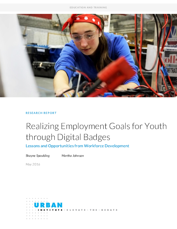 Realizing Employment Goals for Youth through Digital Badges: Lessons ...