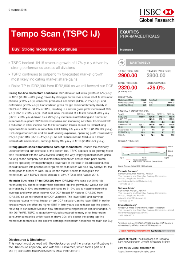 买入：强劲势头持续