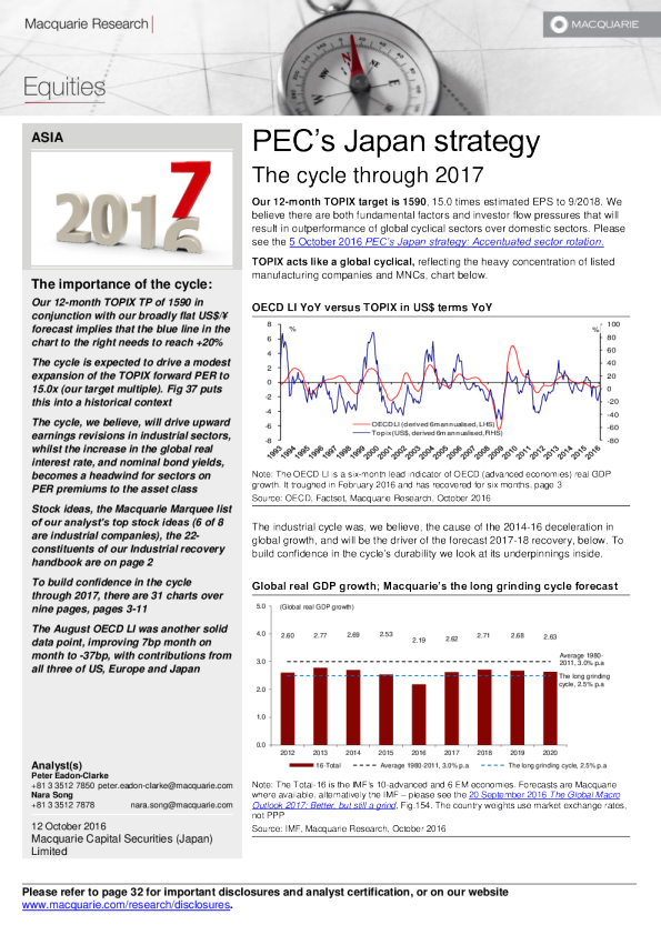 PEC’s Japan strategy:The cycle through 2017