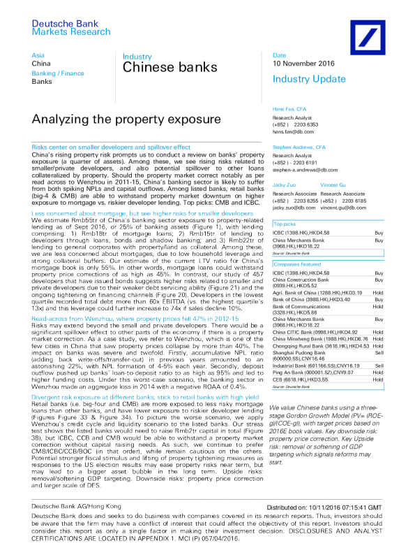 Analyzing the property exposure