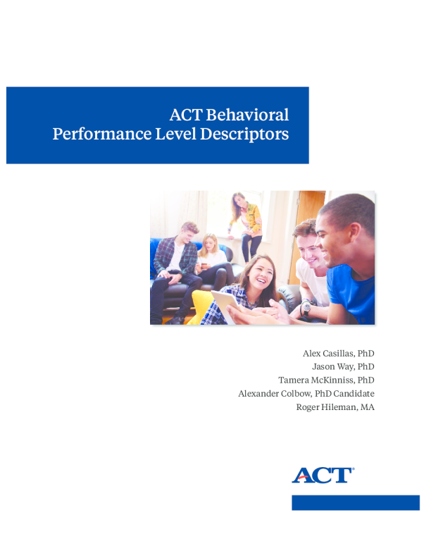 ACT Behavioral Performance Level Descriptors