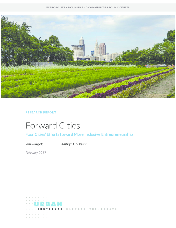 Forward Cities: Four Cities’ Efforts toward More Inclusive Entrepreneurship