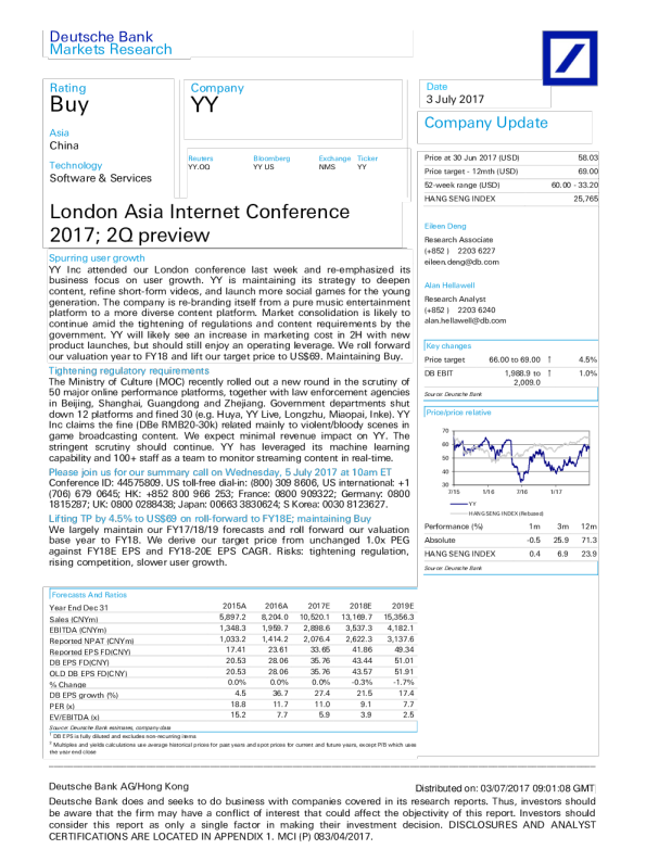 2017年伦敦亚洲互联网大会； 2Q预览