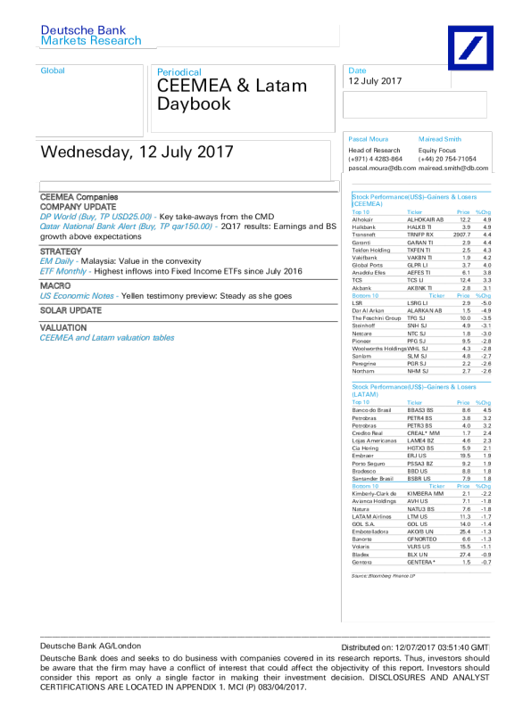 CEEMEA & Latam Daybook