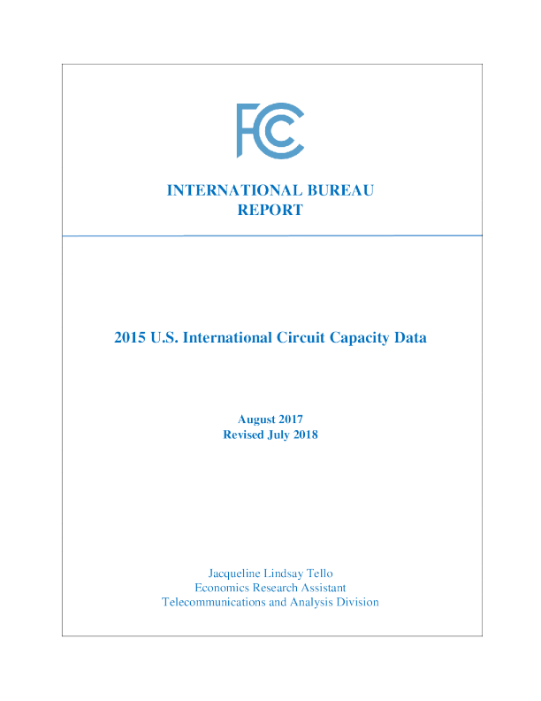 International Circuit Capacity Report (2015)