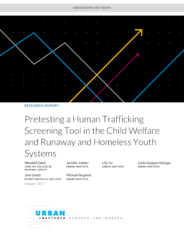 Pretesting a Human Trafficking Screening Tool in the Child Welfare and ...