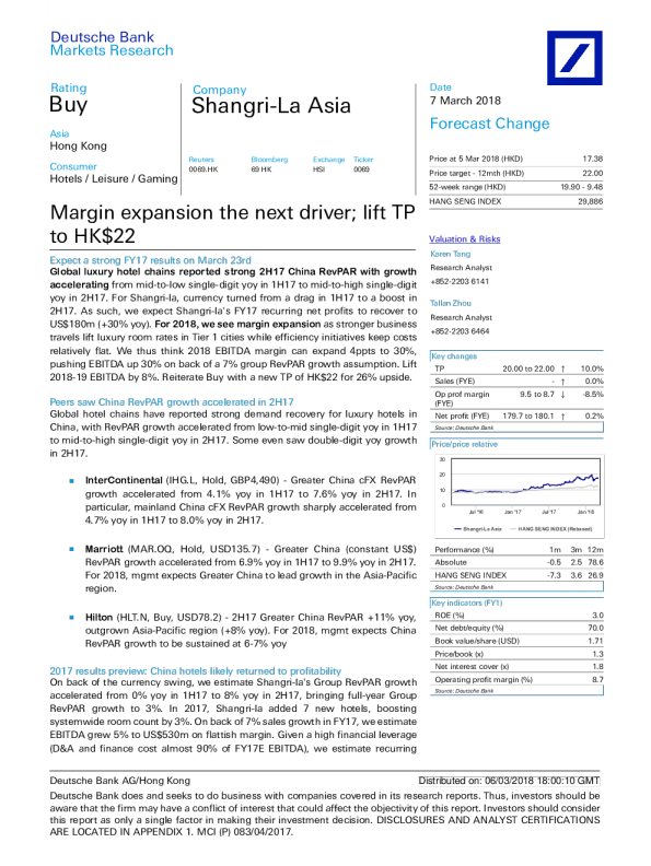Margin expansion the next driver; lift TP to HK$22