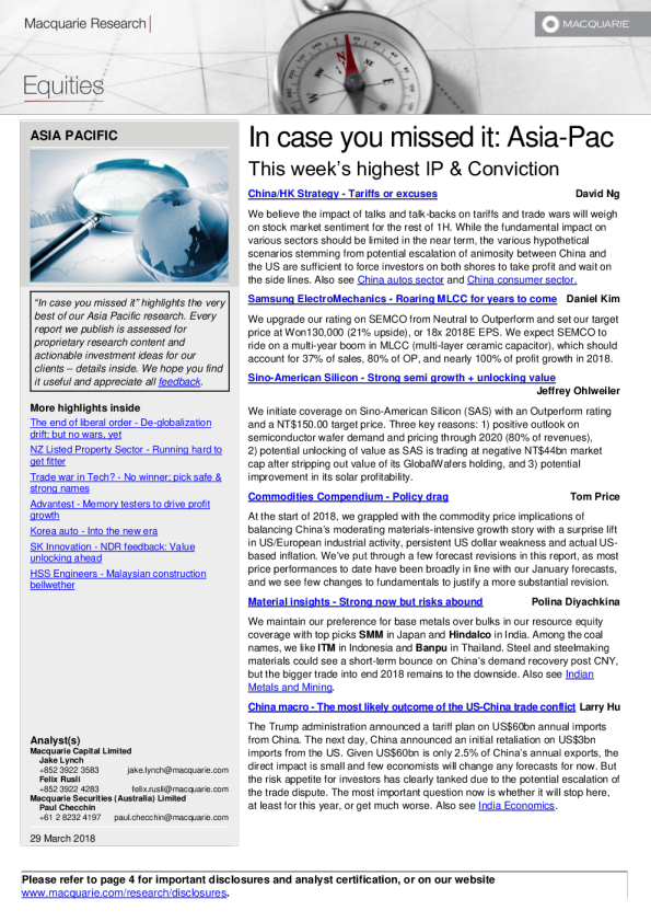 如果您错过了它：Asia-Pac：本周最高的IP和信念