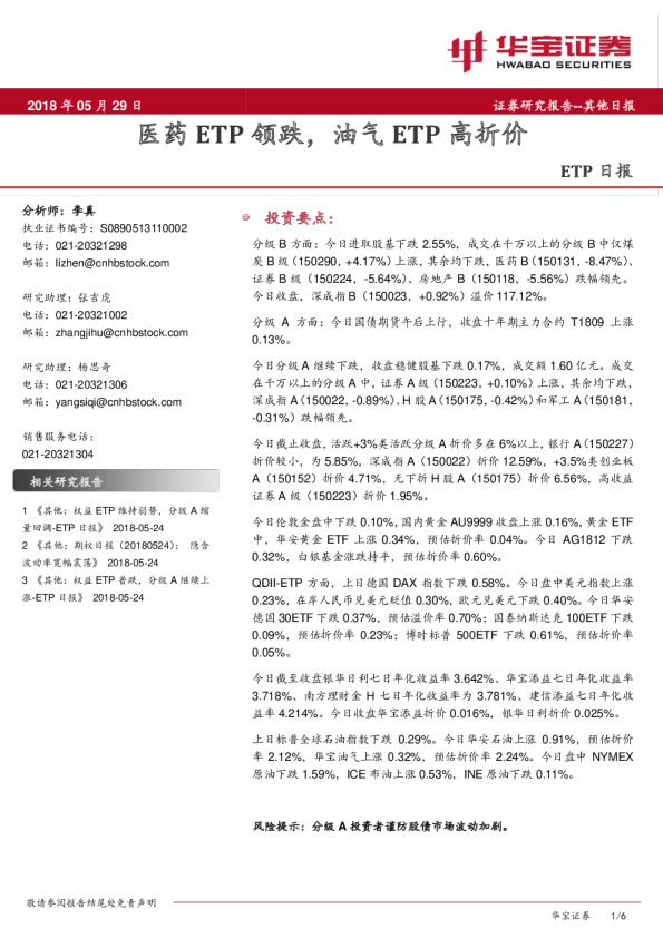 ETP日报：医药ETP领跌，油气ETP高折价