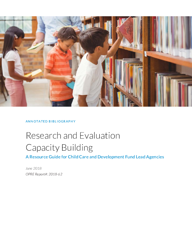 Research and Evaluation Capacity Building: A Resource Guide for Child ...