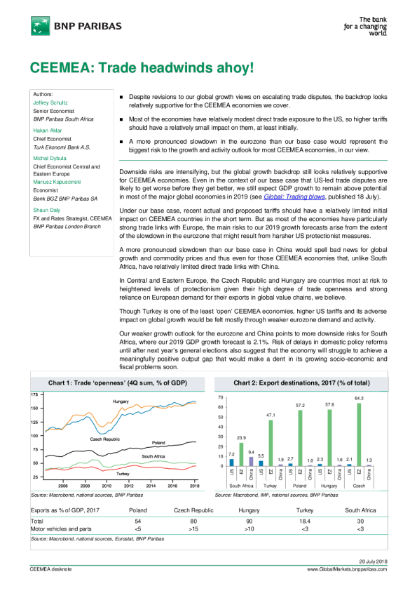CEEMEA：贸易逆风令人ho目结舌！
