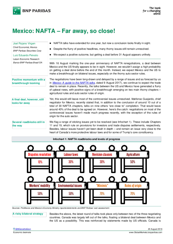 墨西哥：NAFTA〜很远，很近！