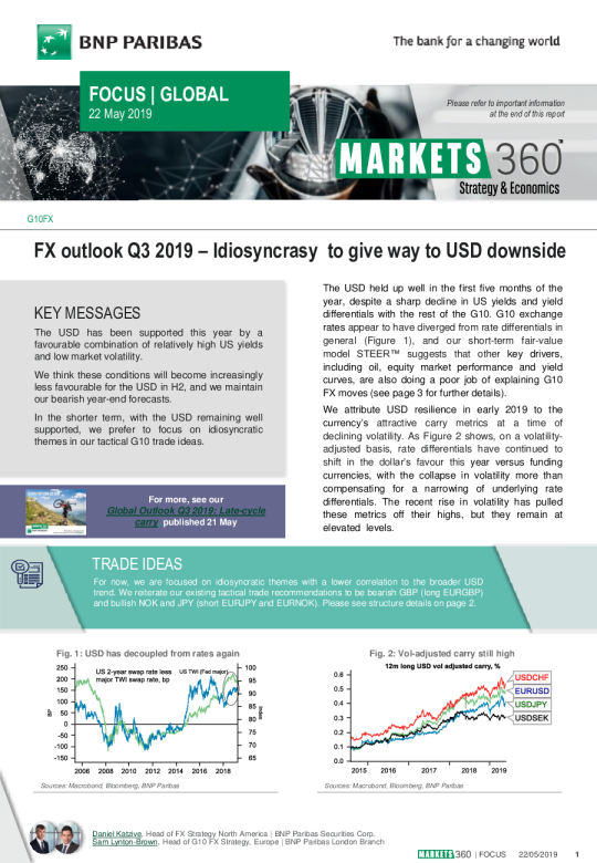 FOCUS GLOBAL FX Outlook 2019 Q3展望-异质性让位于美元下行
