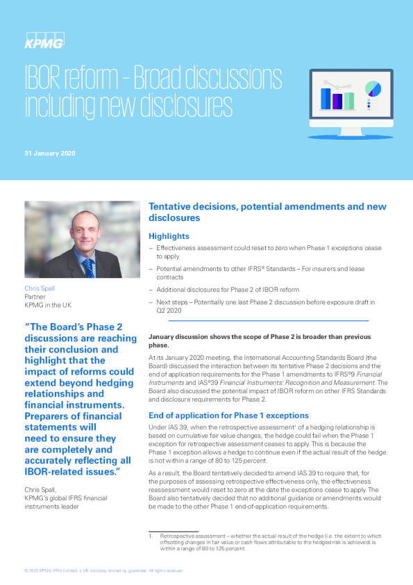 IBOR改革–广泛讨论，包括新披露