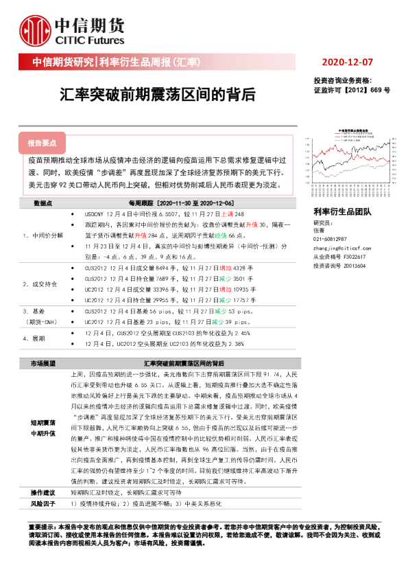 利率衍生品周报（汇率）：汇率突破前期震荡区间的背后