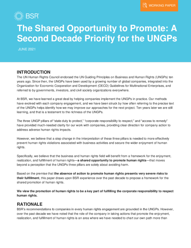 促进的共享机会 ： 联合国 GPs 的第二个十年优先事项