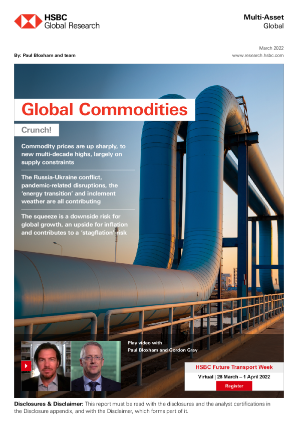 HSBC全球大宗商品：短缺!