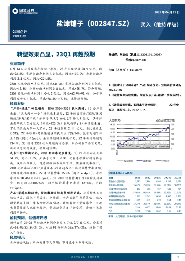 转型效果凸显，23Q1再超预期
