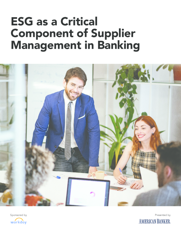 ESG 是银行业供应商管理的关键组成部分