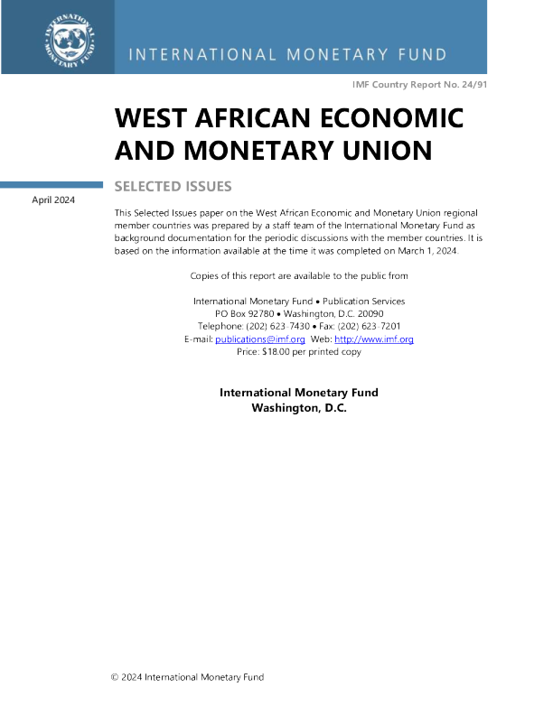 West African Economic and Monetary Union: Selected Issues