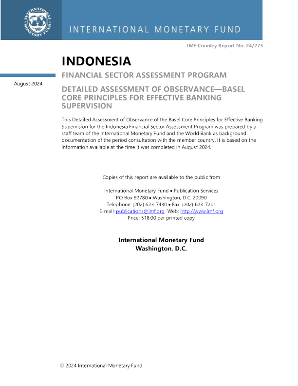 印度尼西亚：金融部门评估计划-有效银行监管基本原则的具体遵守评估