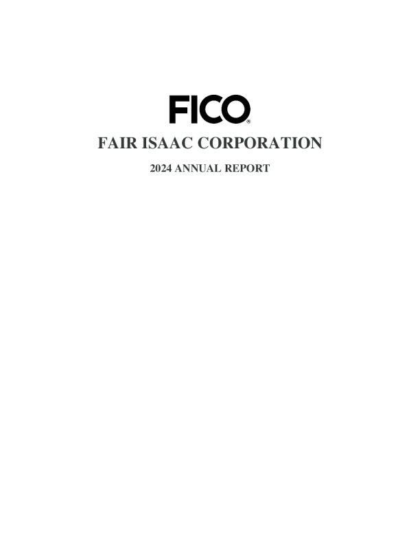 Fair Isaac Corp 2024年度报告