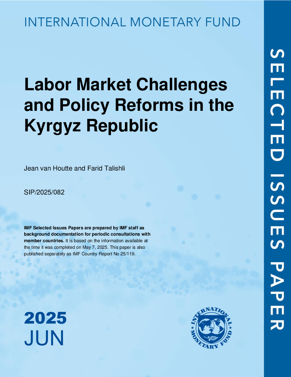 吉尔吉斯斯坦需通过结构性改革提高潜在产出，改善商业环境，增强人力资本发展，以应对劳动力增长带来的挑战，实现包容性增长。