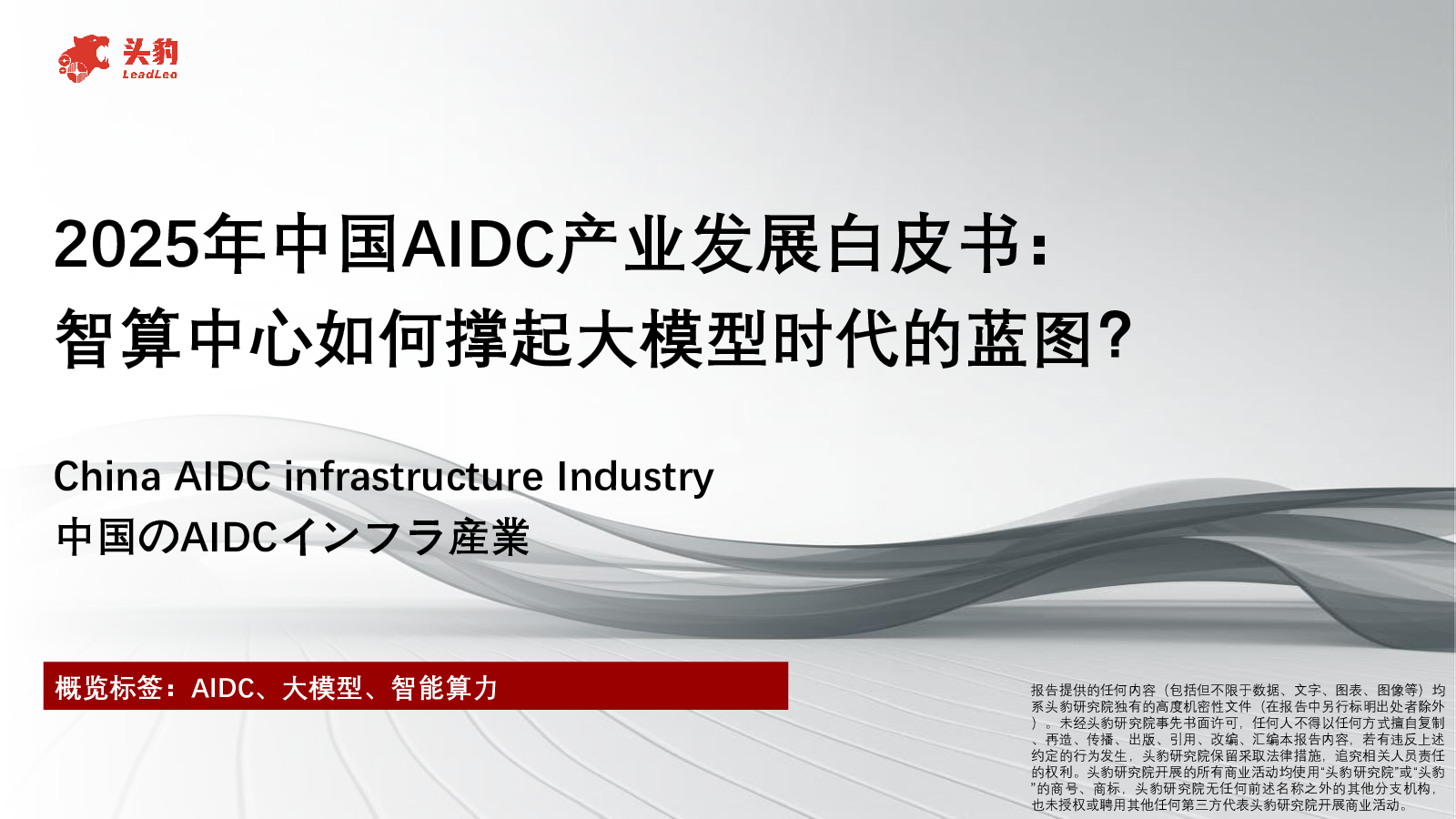 2025年中国AIDC产业发展白皮书：智算中心如何撑起大模型时代的蓝图？