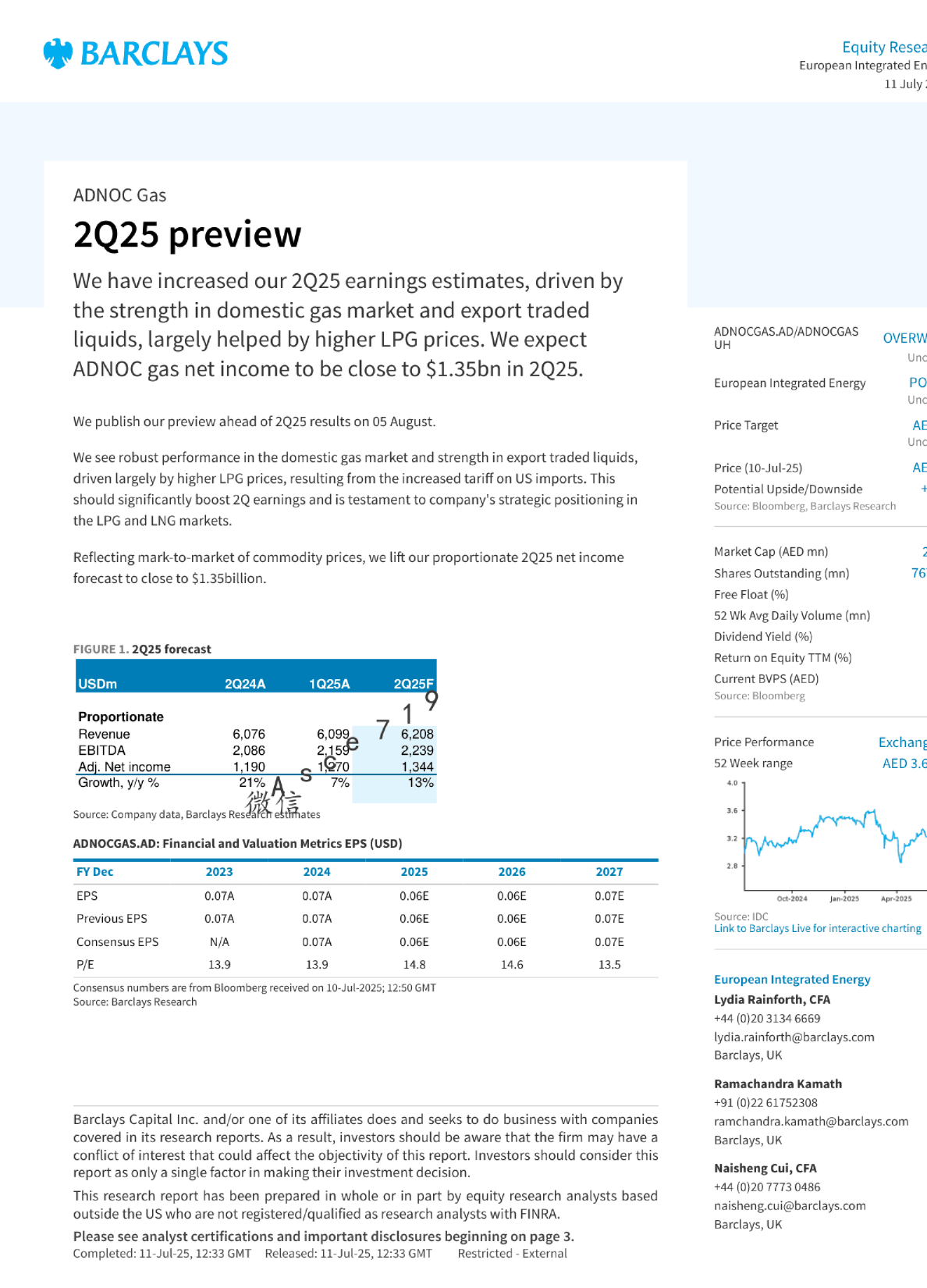 ADNOC Gas 2Q25 预览