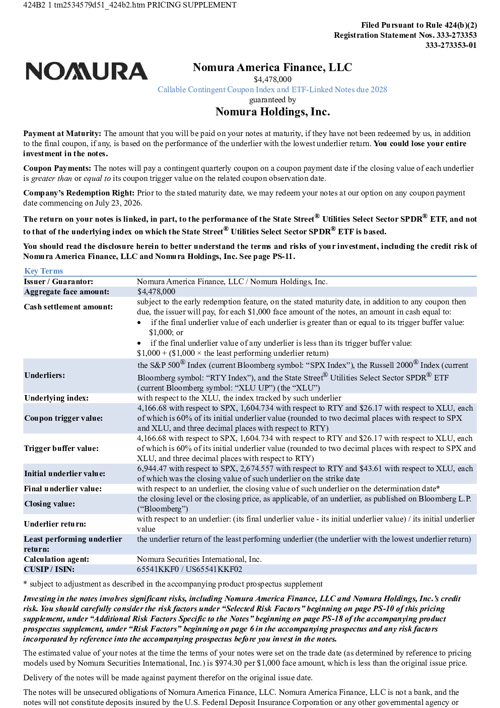 结论 ：该票据具有高风险，投资者可能损失全部投资，需谨慎评估风险因素后进行投资。